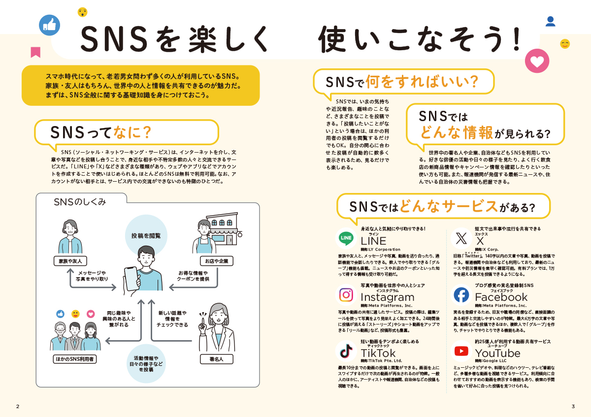 LINE X Instagram Facebook TikTok YouTube 基本＆便利ワザまるわかり｜株式会社ワン・パブリッシング